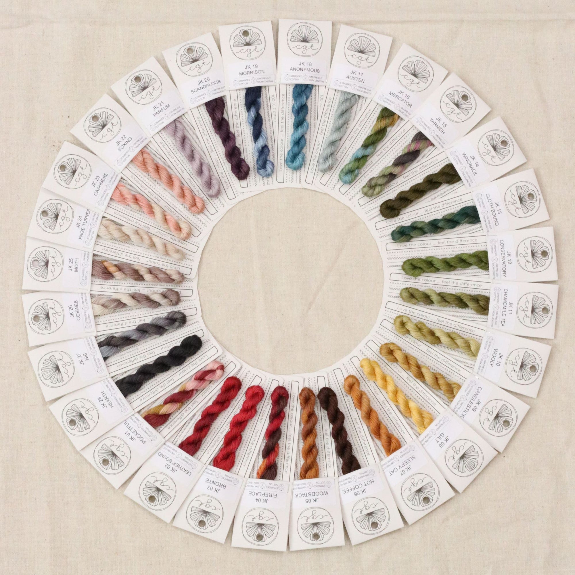 COLOUR CHARTS – Cottage Garden Threads